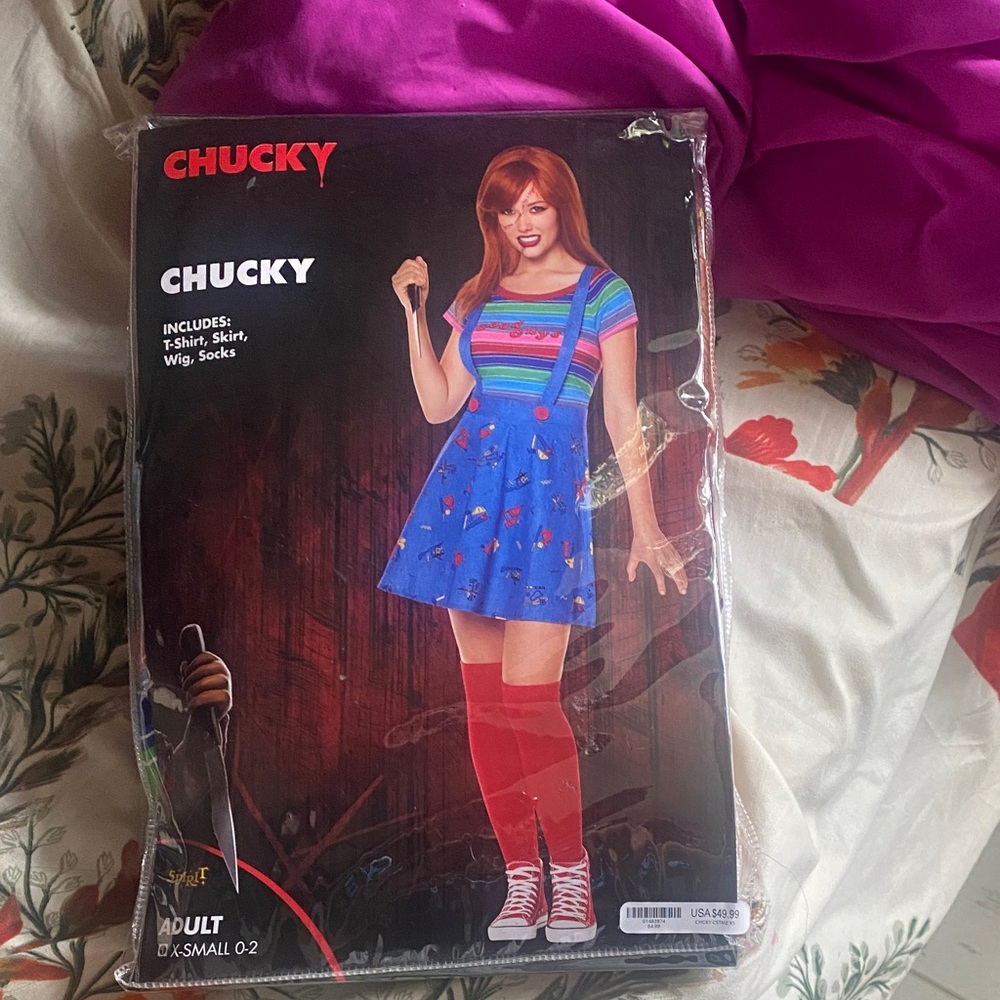 Spirit Chucky Costume With Blue And Red Accents - Gem